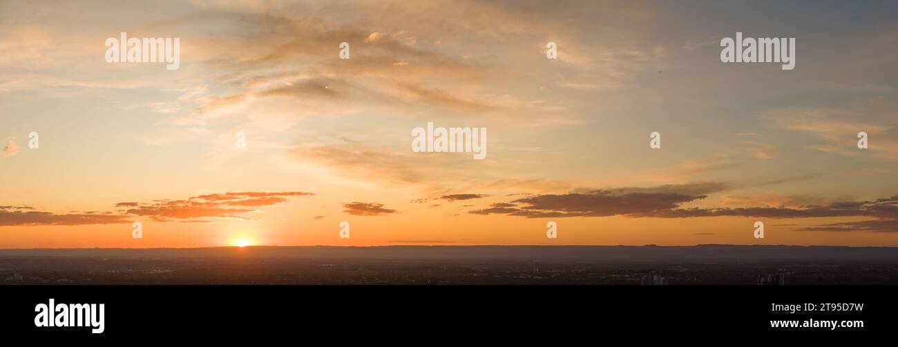 Aerial sunset skies Stock Photo - Alamy