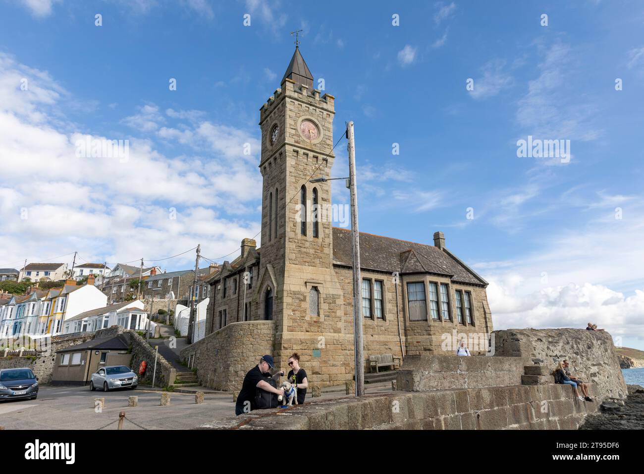 Porthleven town hall and clock tower building, formerly Bickford smith ...