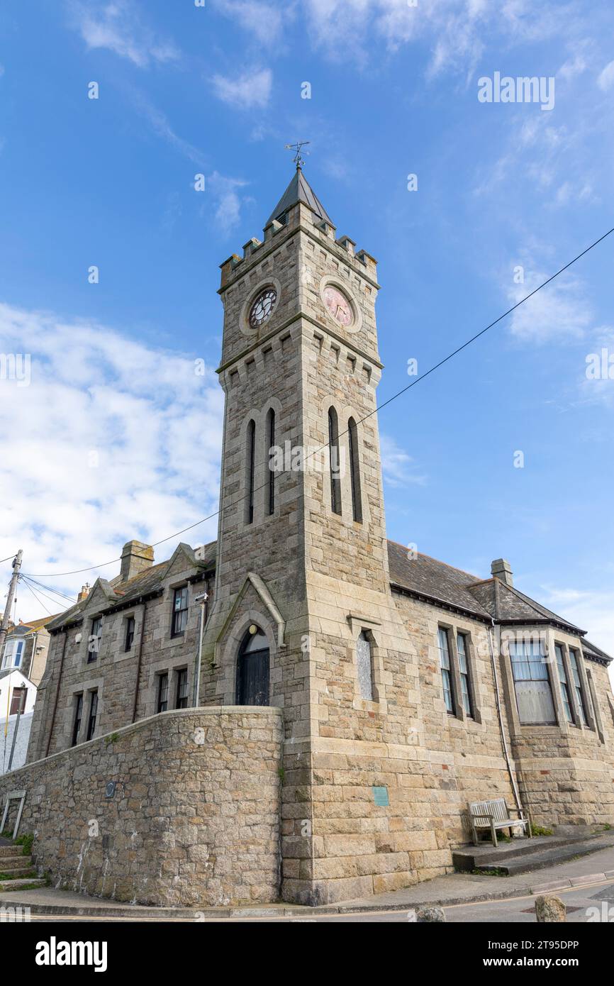 Porthleven town hall and clock tower building, formerly Bickford smith ...