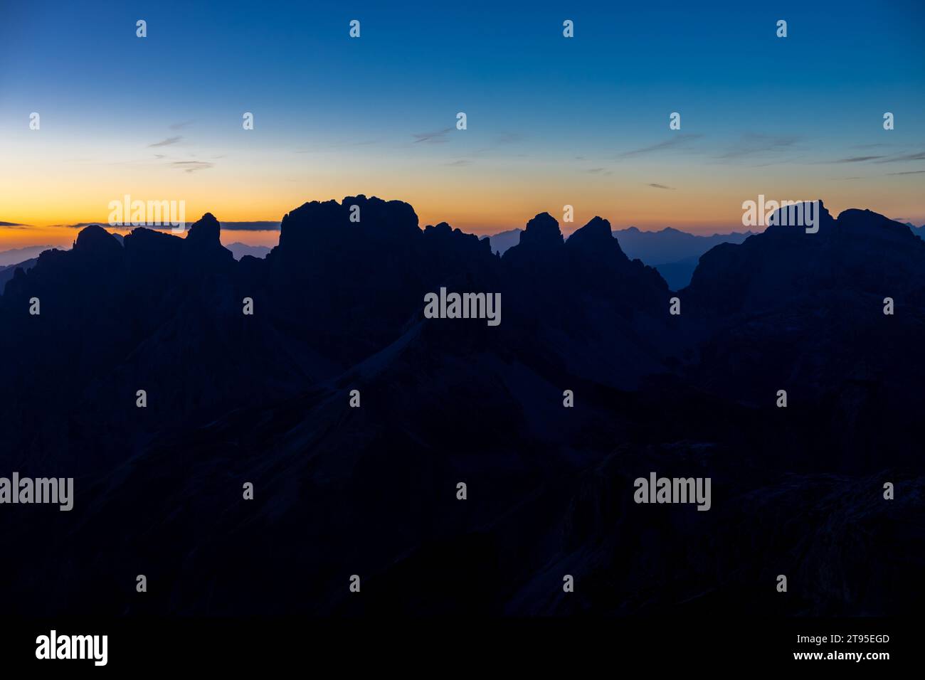 Dolomiti Alps beautiful mountain landscape in summer. Rocky tower ...