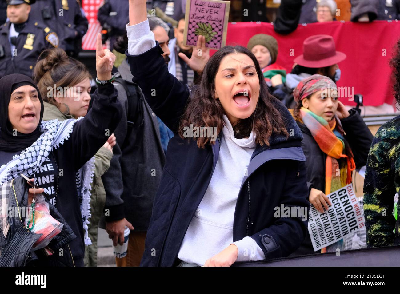 New York City, NY, USA. 22nd Nov, 2023. Hundreds of Pro-Palestine ...
