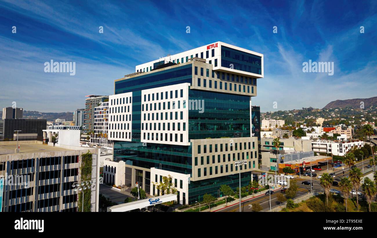 Netflix Headquarter in Los Angeles view from above - Los Angeles Drone ...