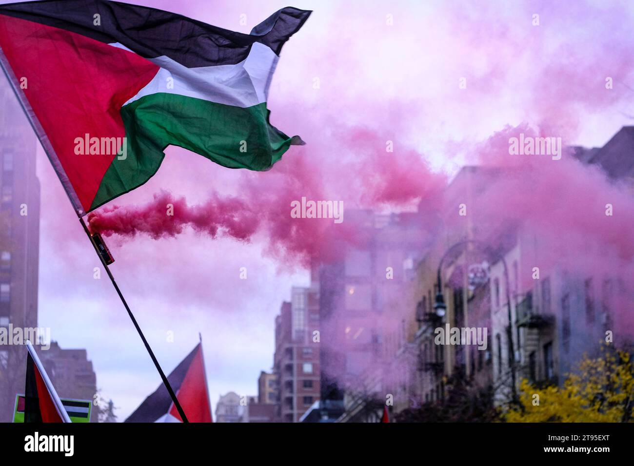 New York City, NY -November 22: Hundreds of Pro-Palestine protestors ...