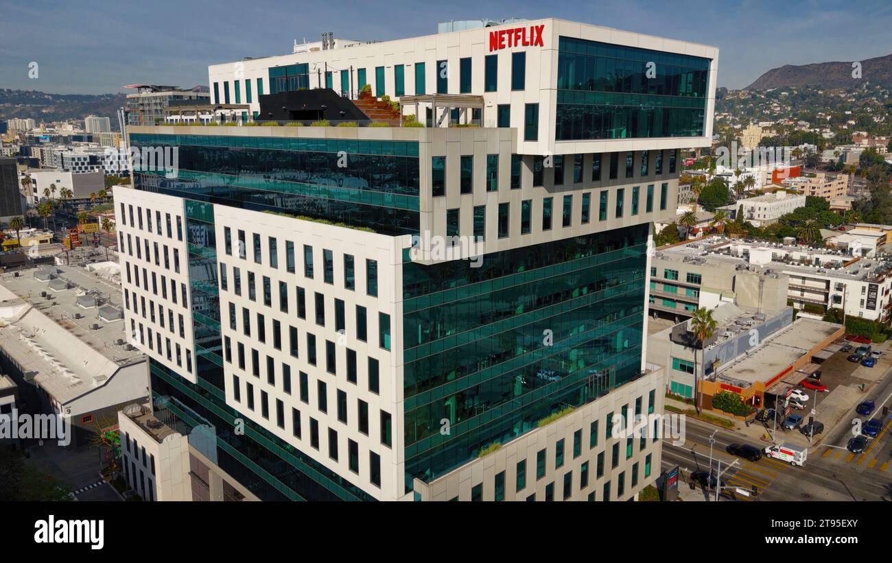 Netflix Headquarter in Los Angeles view from above - Los Angeles Drone ...