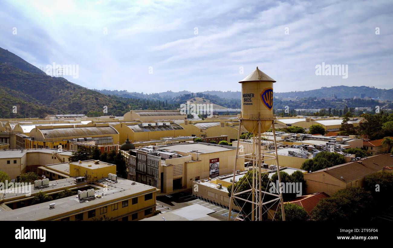 Warner Studios Burbank aerial view - Los Angeles Drone footage - LOS ...