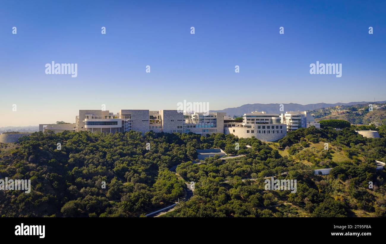 The Getty Center Los Angeles aerial view - Los Angeles Drone footage ...