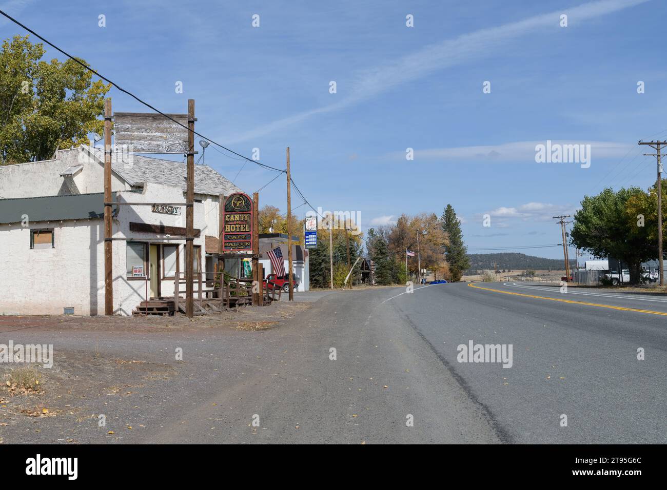 Canby, CA, USA - October 14, 2023;California Highway 299 passing ...