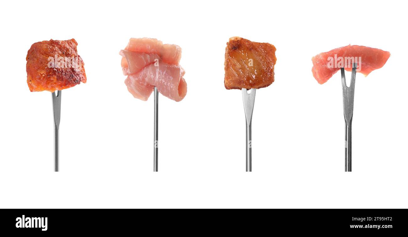 Fondue meat beef cut hi-res stock photography and images - Alamy