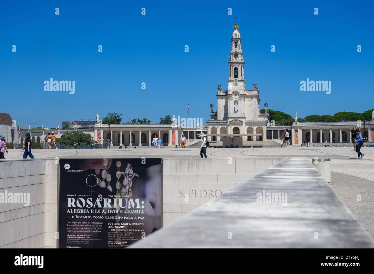 Sanctuary of Our Lady of the Rosary of Fátima in Fátima, Portugal Stock ...
