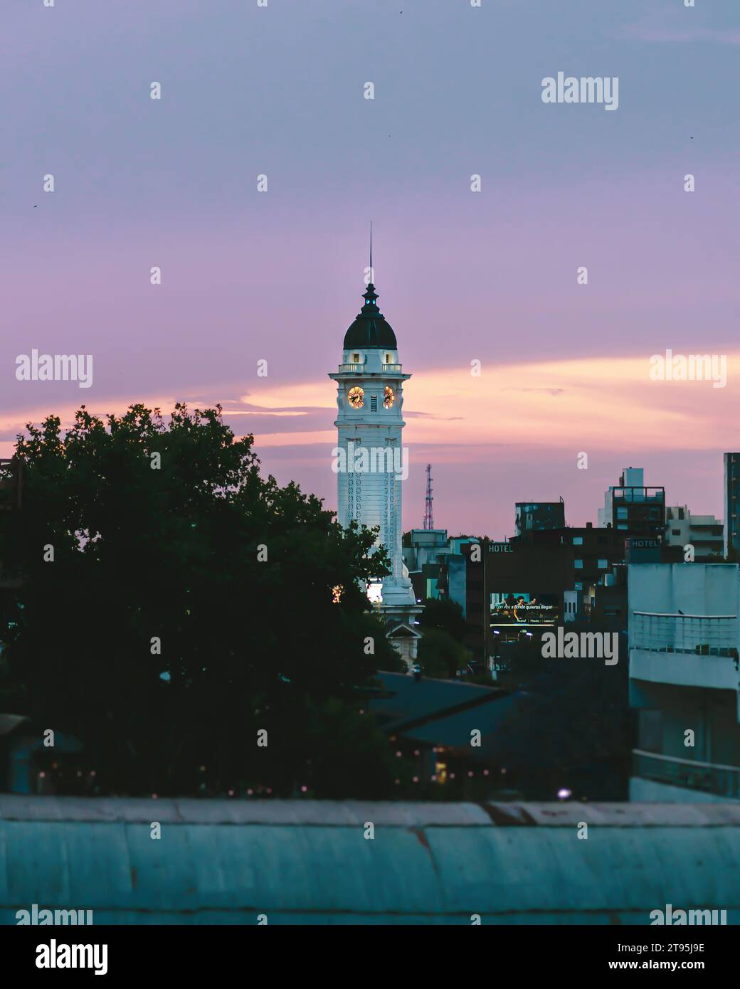 rosario santa fe terminal clock tower Stock Photo - Alamy