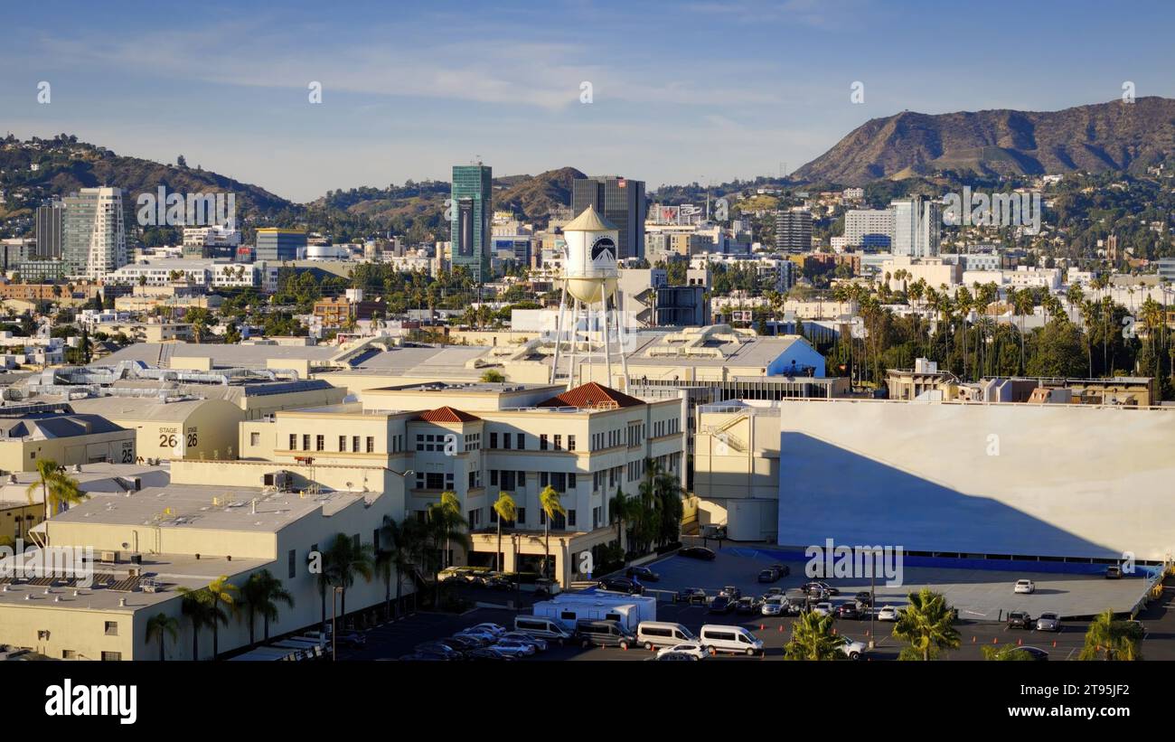 Flight over the famous Paramount Pictures in Hollywood - Los Angeles ...