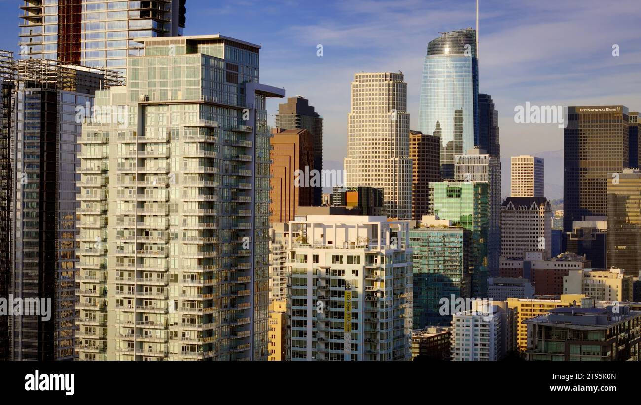 The High-Rise buildings of Downtown Los Angeles - Los Angeles Drone ...