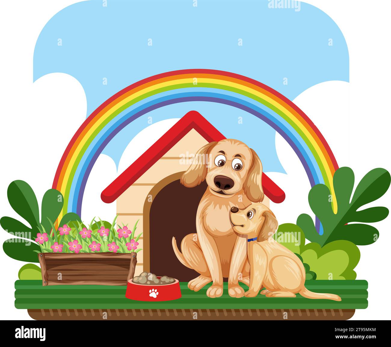 Puppy nurturing Stock Vector Images - Alamy
