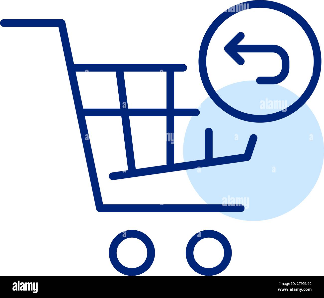 Shopping cart with return arrow. Pixel perfect icon Stock Vector Image ...