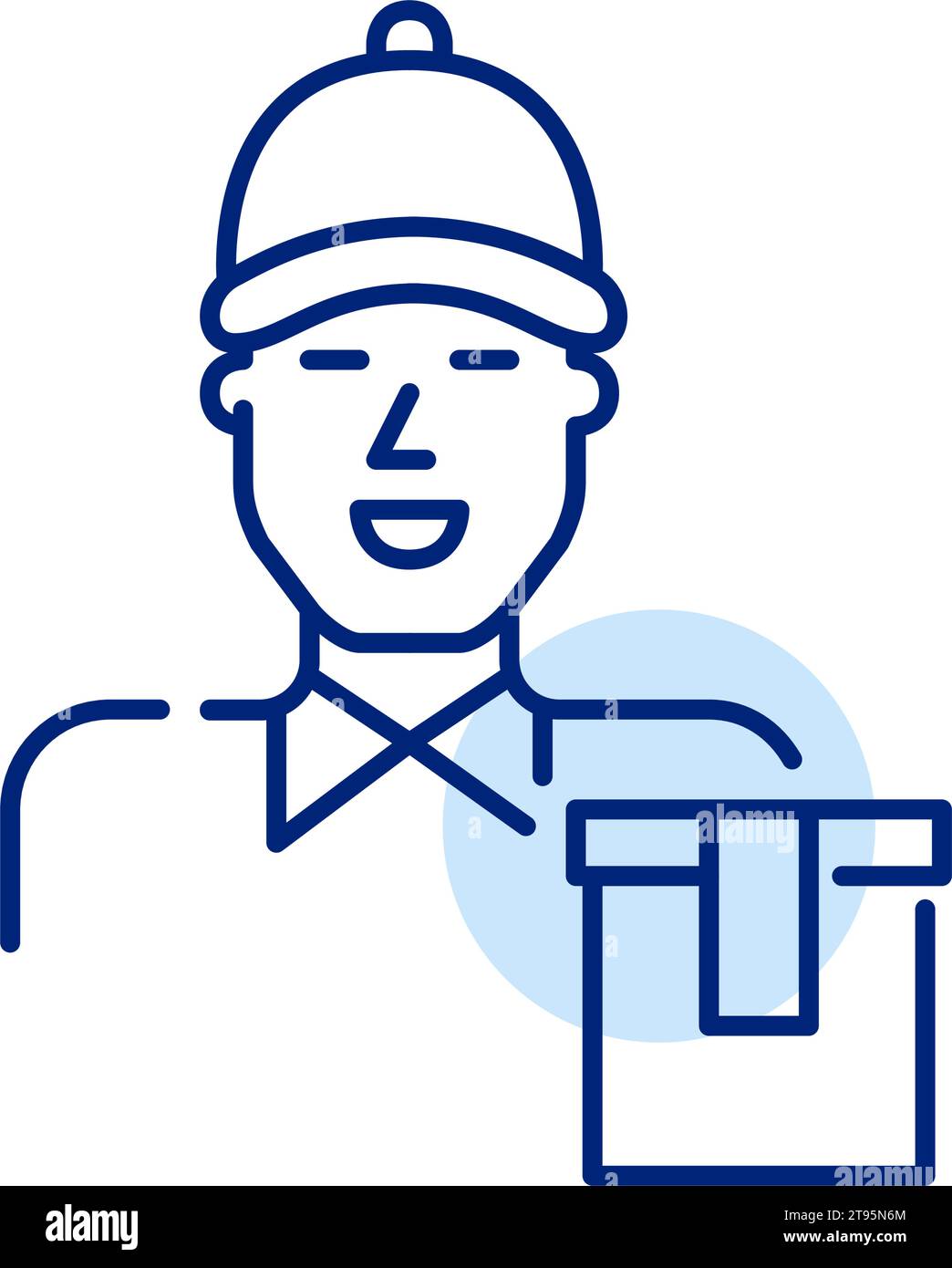 Food delivery service woman in Stock Vector Images - Alamy