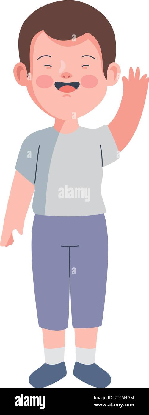 down syndrome boy cartoon Stock Vector Image & Art - Alamy