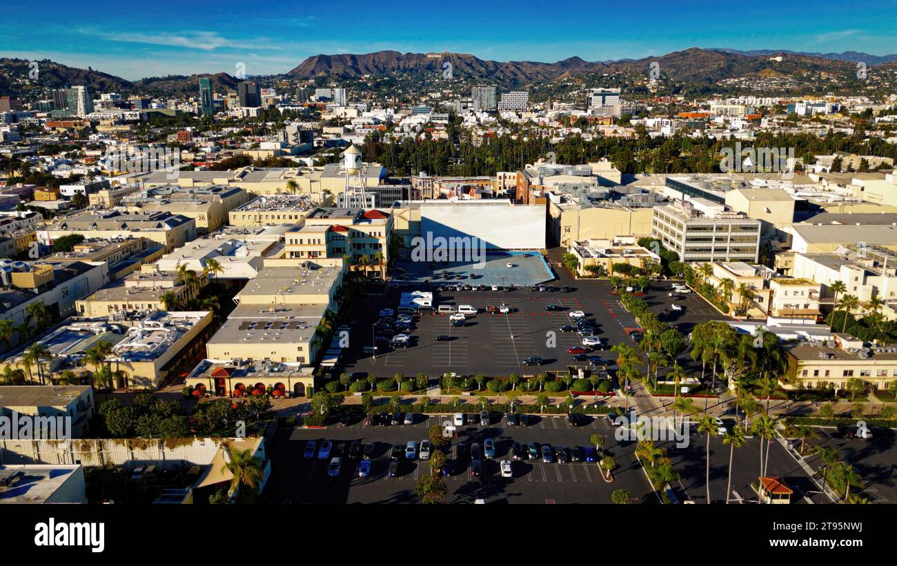 Paramount Studios at Melrose Avenue from above - Los Angeles Drone ...