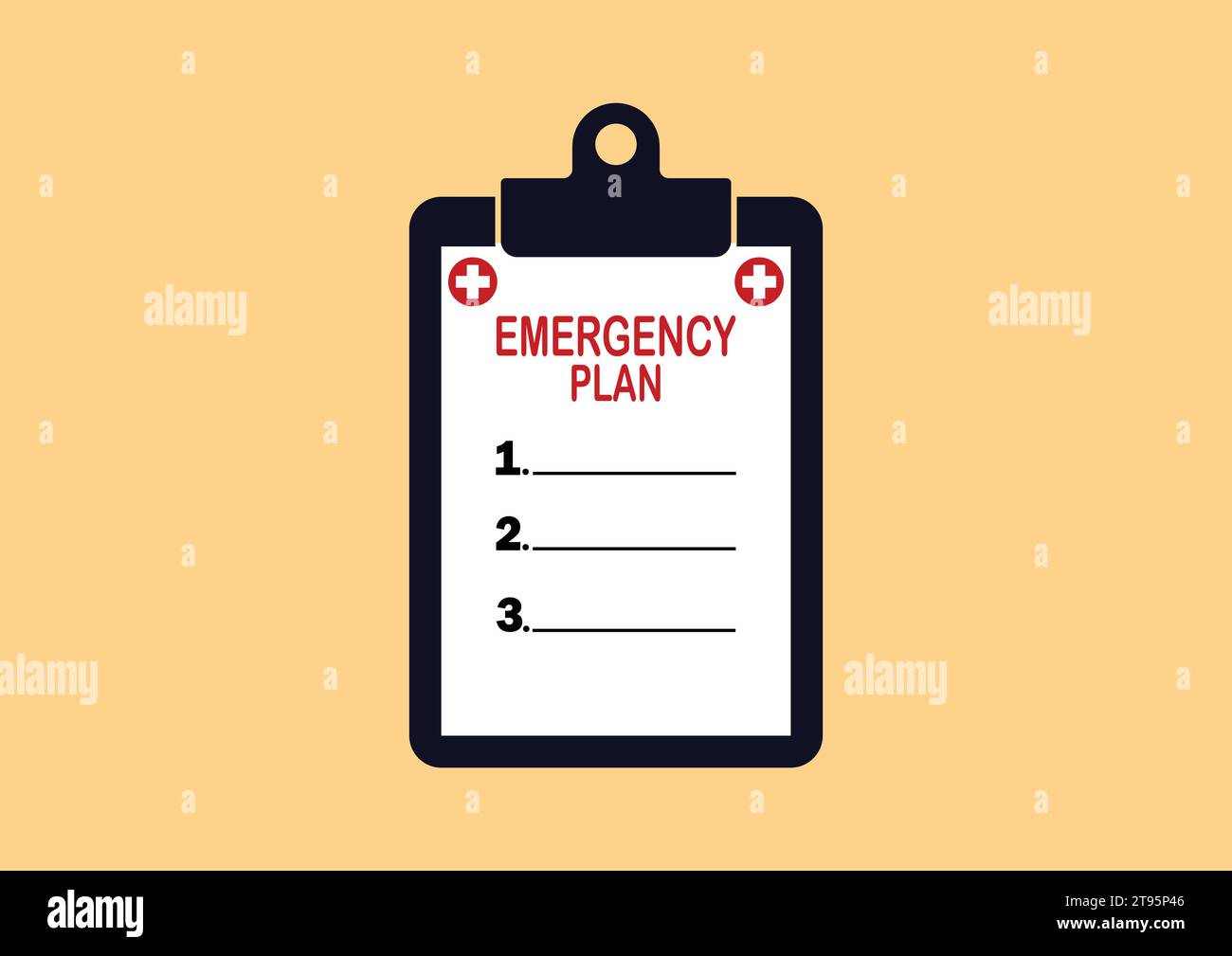 Emergency plan. Clipboard with text Emergency Plan. Vector illustration Stock Vector Image & Art ...