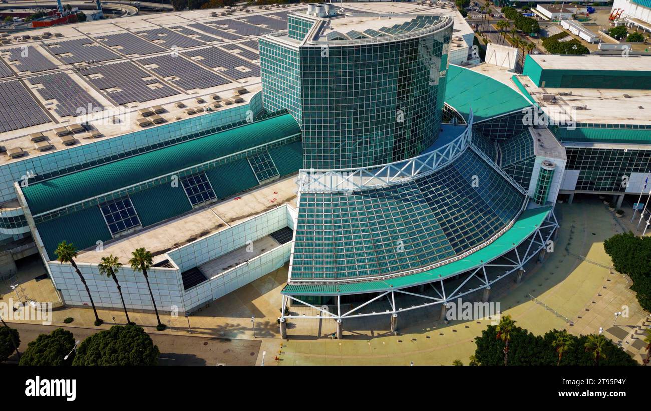 Los Angeles Convention Center from above - Los Angeles Drone footage ...