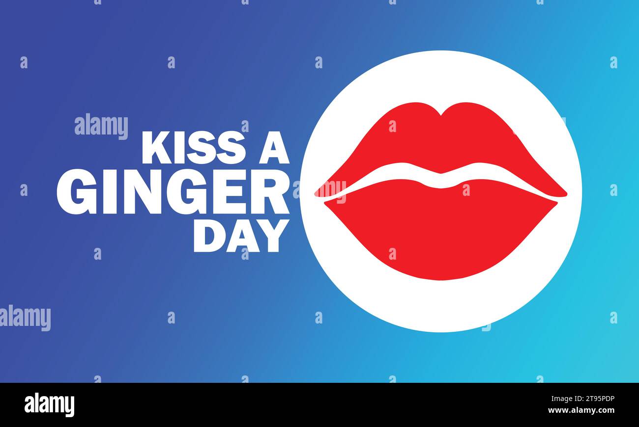 Kiss A Ginger Day Vector illustration. Holiday concept. Template for ...