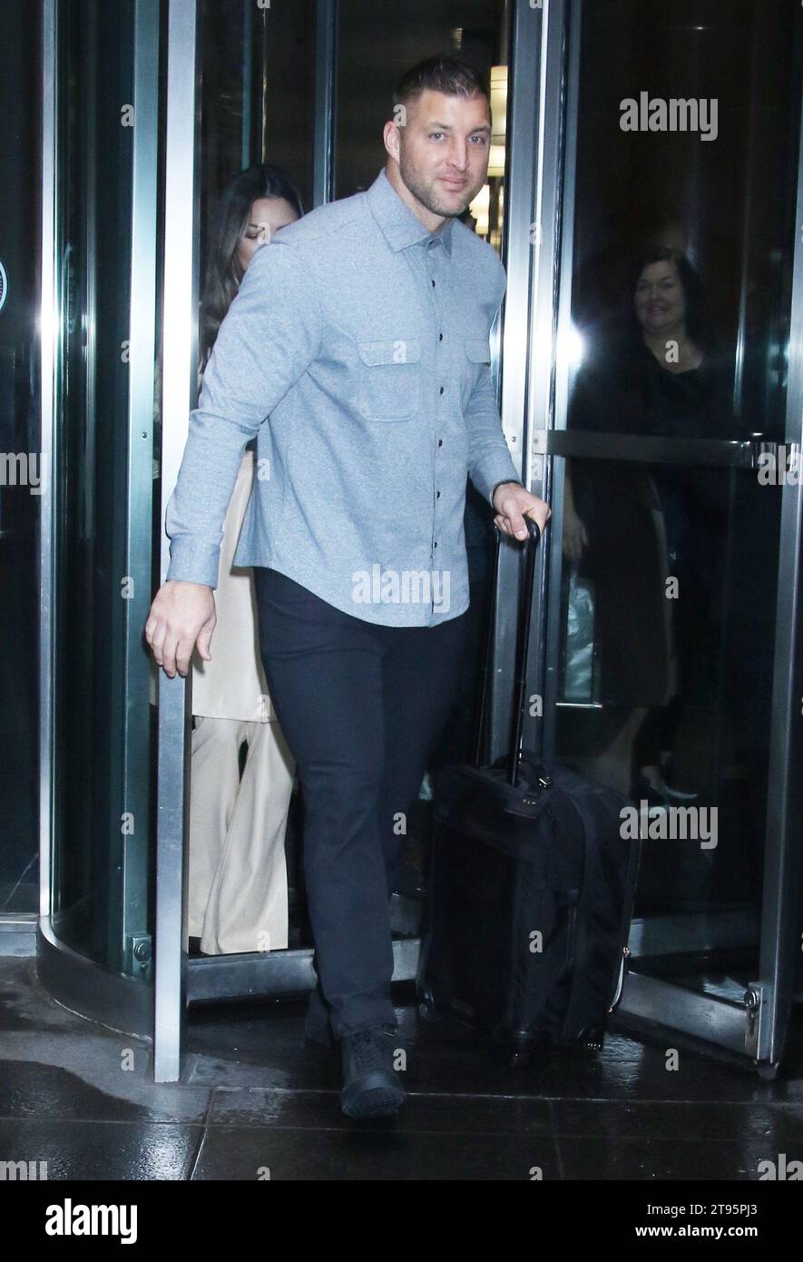 NEW YORK, NOVEMBER 22: Tim Tebow and Demi-Leigh Tebow seen at Fox ...