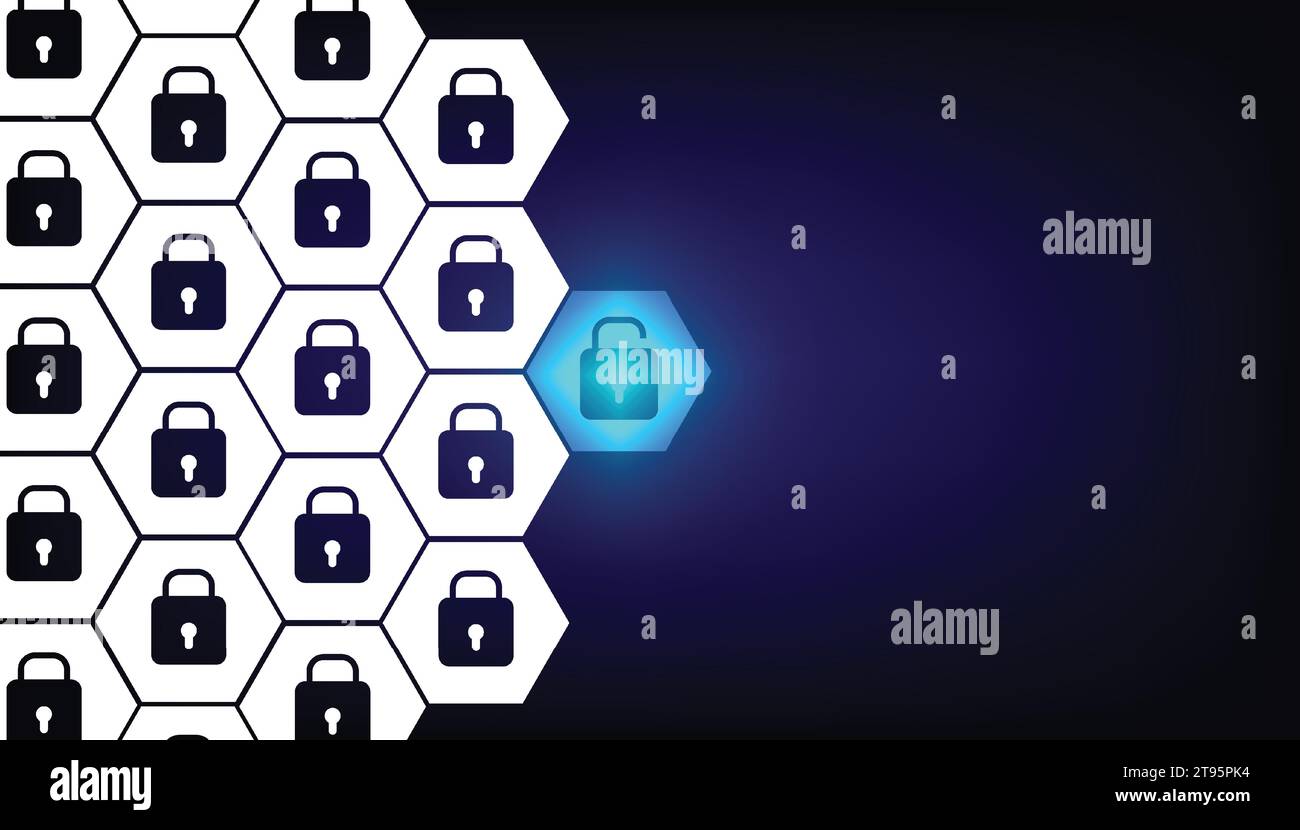 Cyber security and information protection business technology concept ...