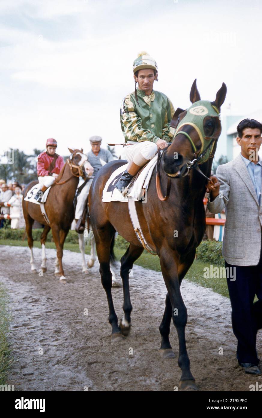 SANTA ANITA, CA - JANUARY 21: Jockey Bill Shoemaker (1931-2003) rides ...