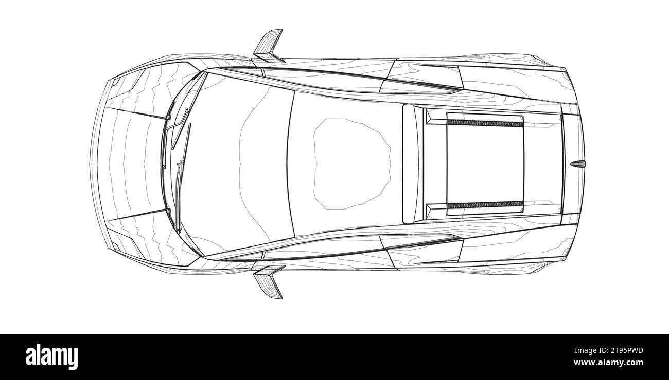 Coupe sport car vector template. Sport car blueprint. Car on white ...