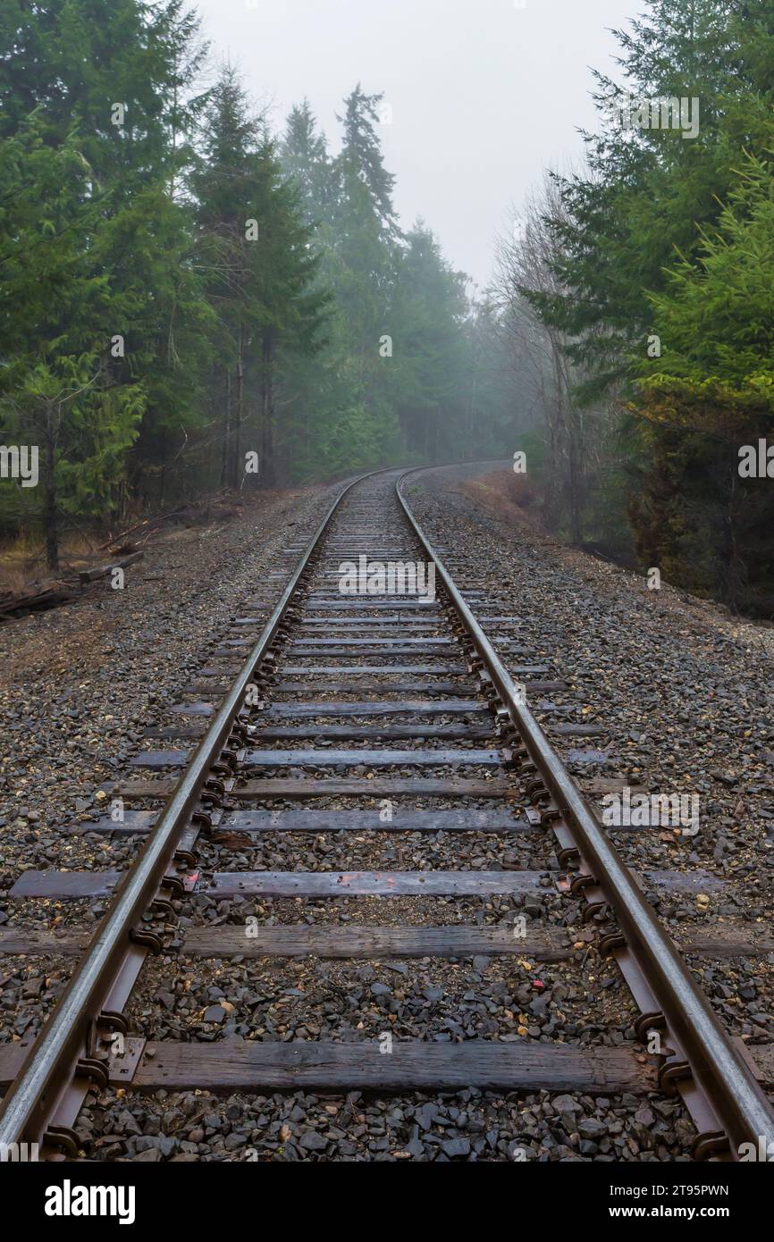 Wet railroad tracks hi-res stock photography and images - Alamy