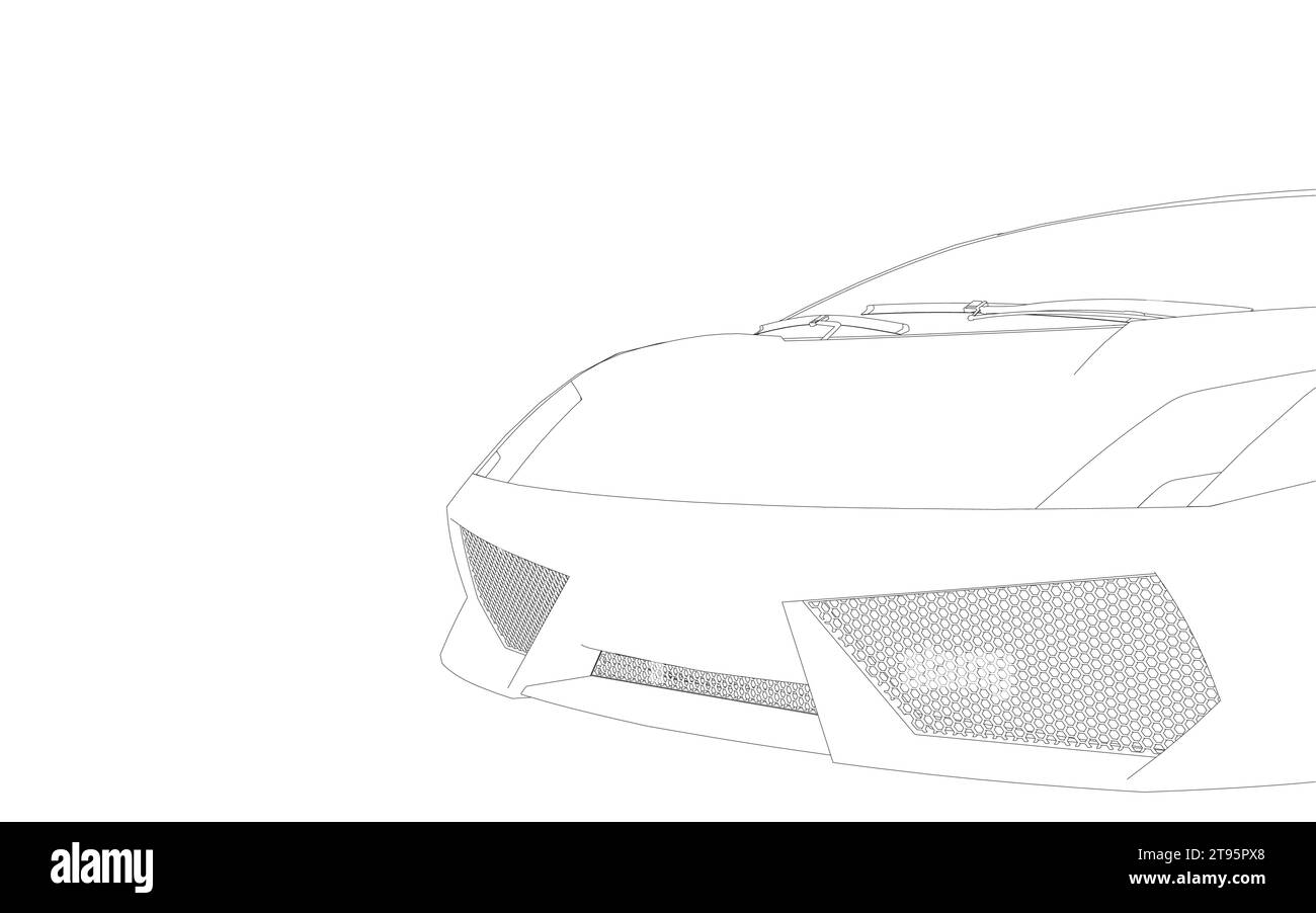 Coupe sport car vector template. Sport car blueprint. Car on white ...