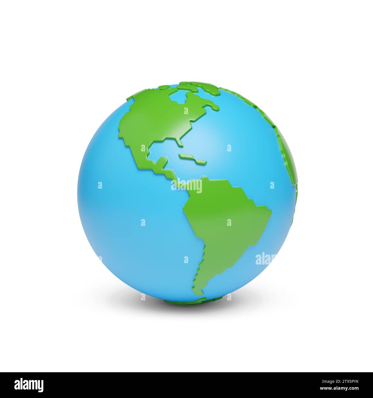Toy world globe isolated on white background. 3d Illustration Stock ...