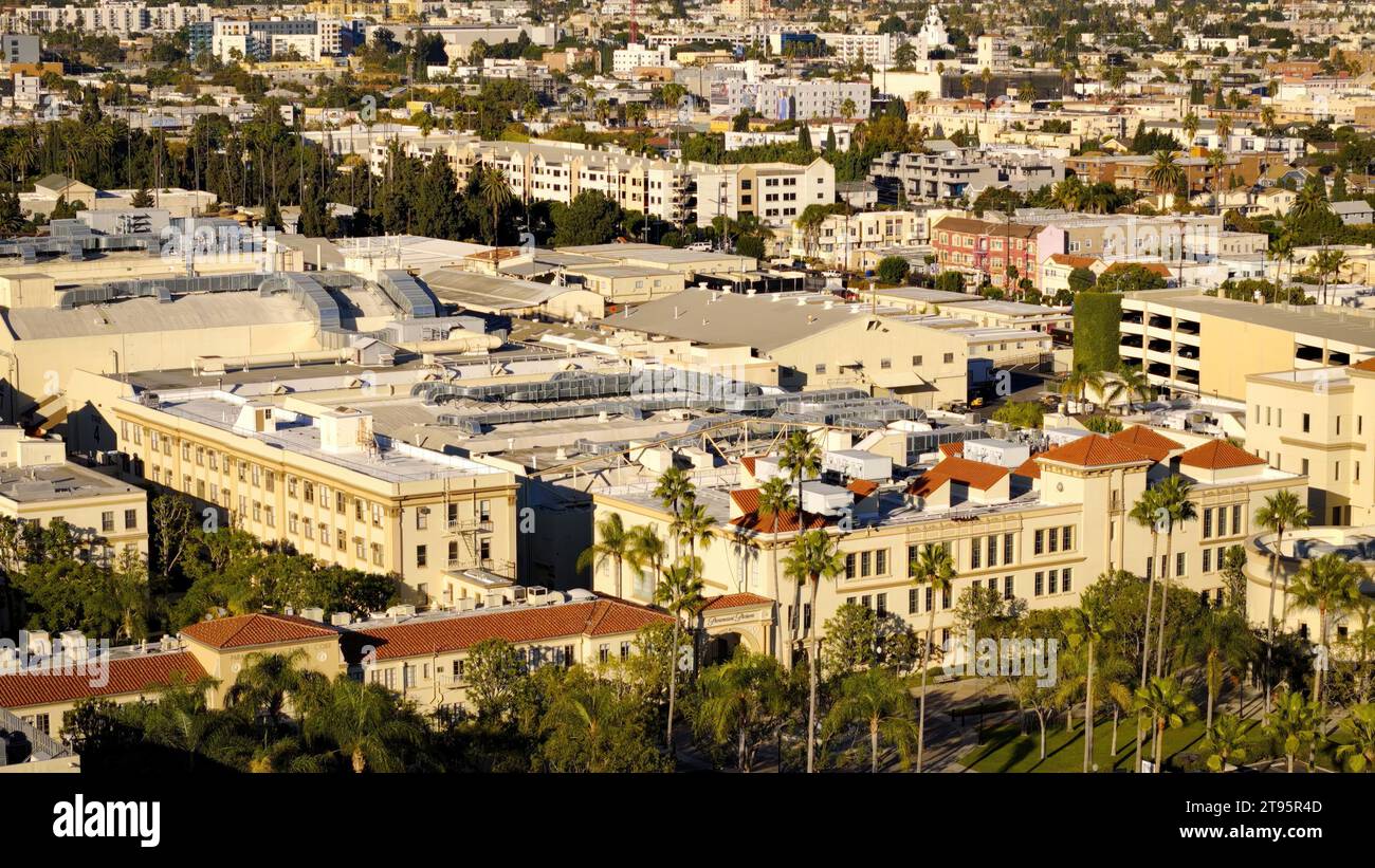 Flight over the famous Paramount Pictures in Hollywood - Los Angeles ...