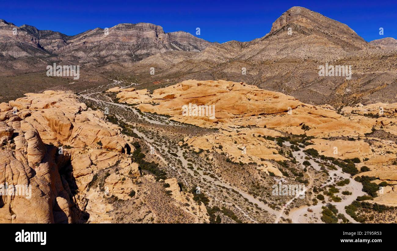 The Nevada Desert and its wonderful landscape and canyons Stock Photo ...