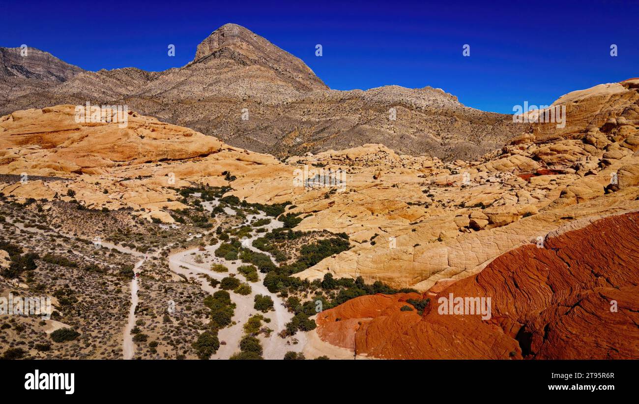 The Nevada Desert and its wonderful landscape and canyons Stock Photo ...