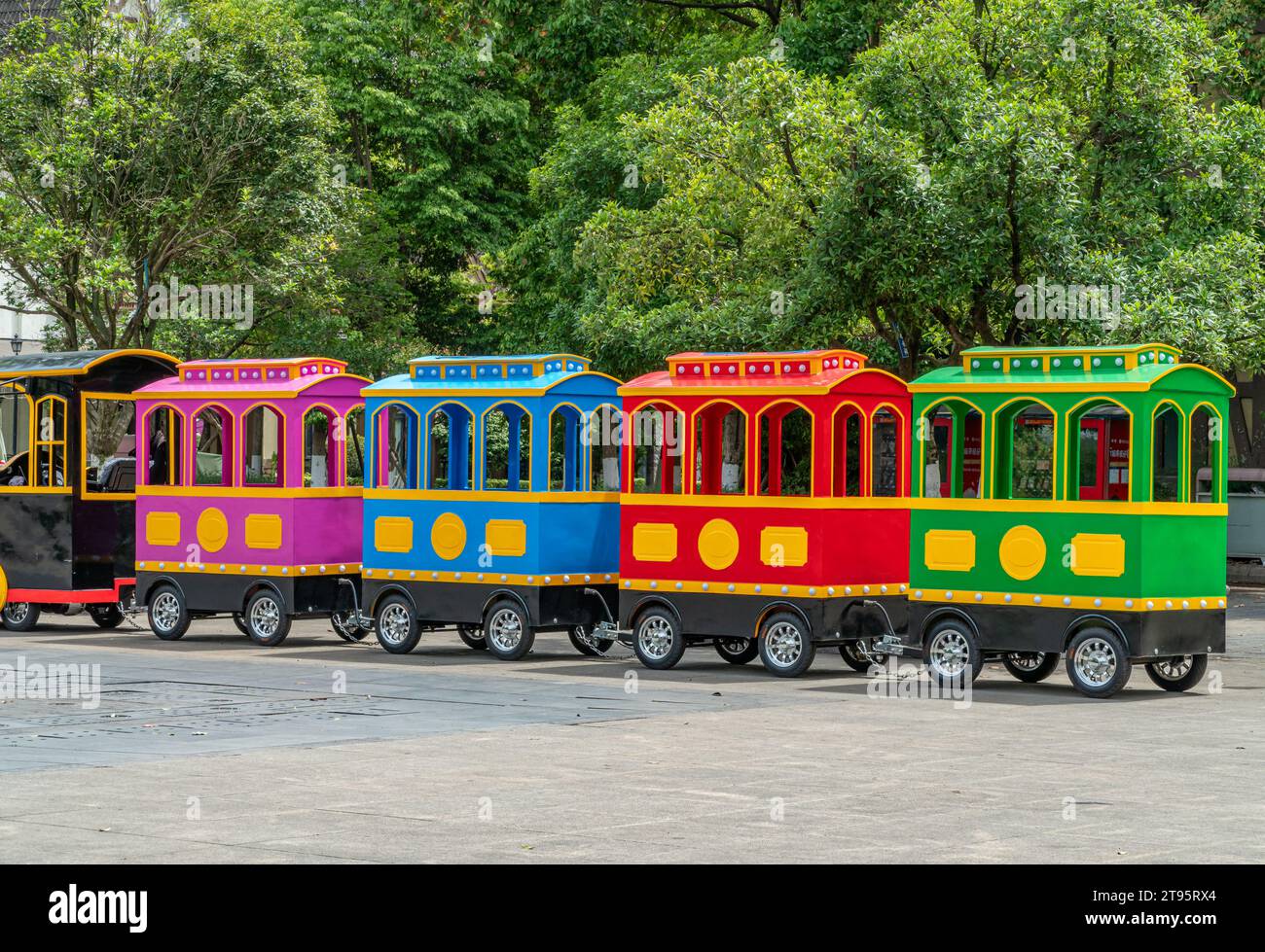 Amusement facilities in the park Stock Photo - Alamy