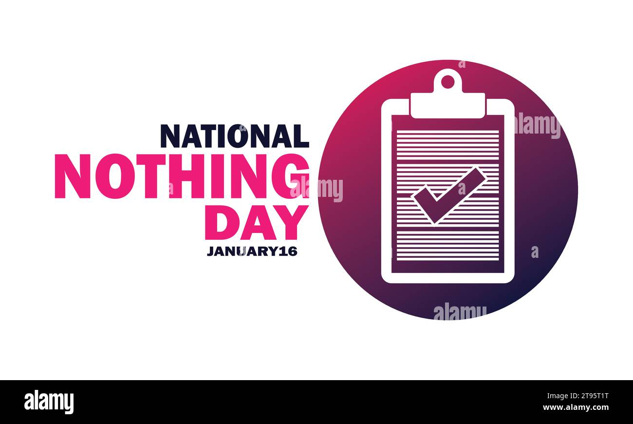 National Nothing Day Poster, Foto Colorful Text Illustration Of