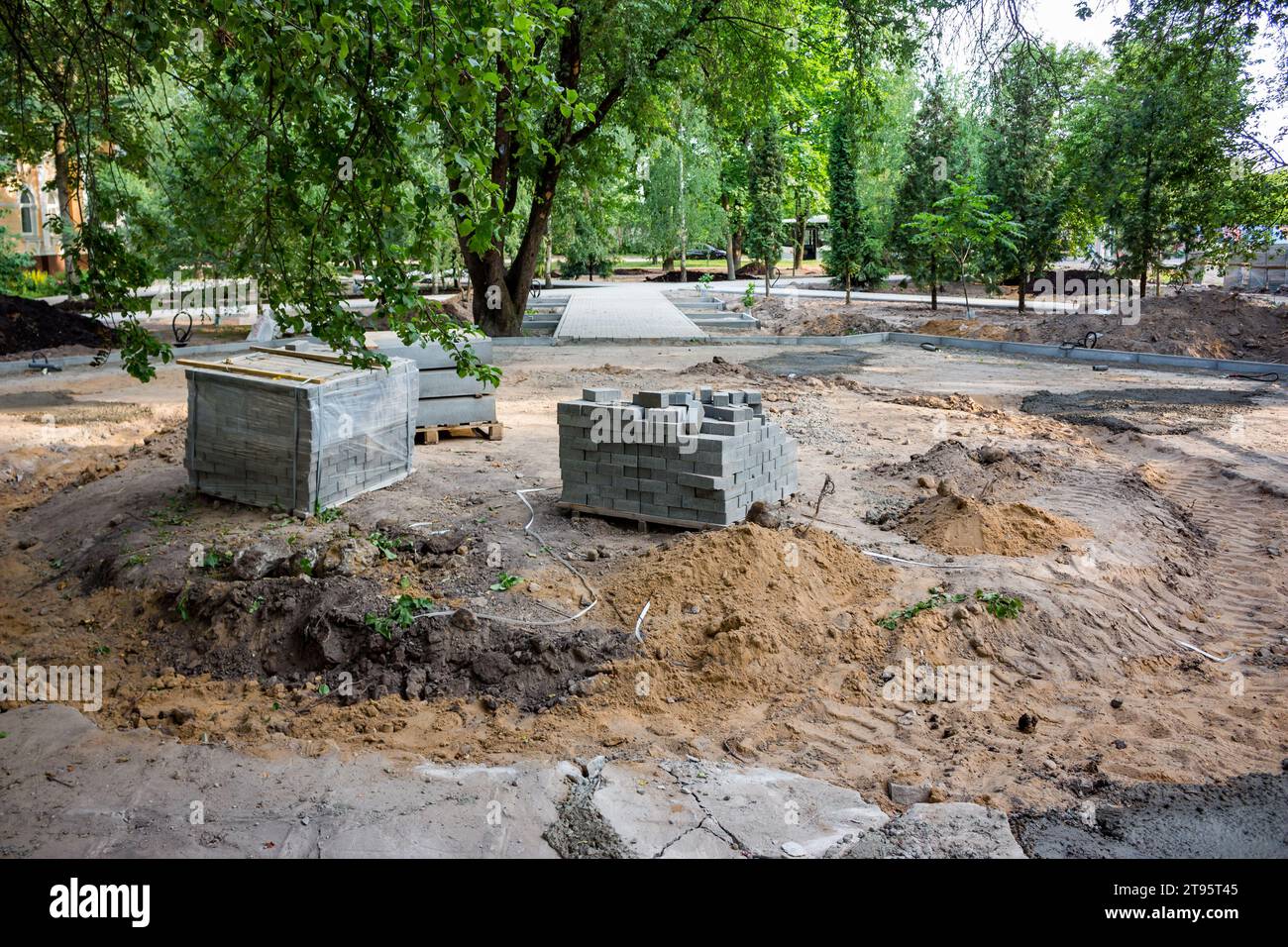 Preparing plot land laying hi-res stock photography and images - Alamy