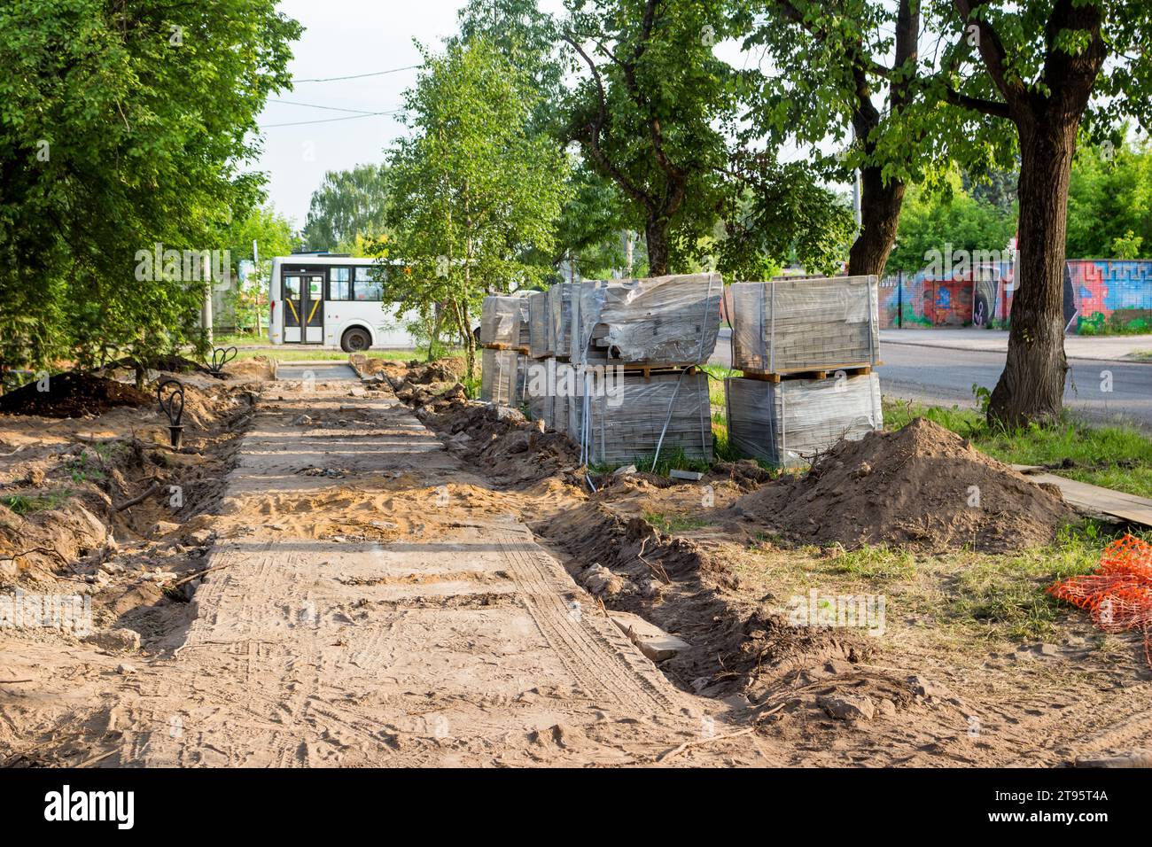 Preparing plot land laying hi-res stock photography and images - Alamy