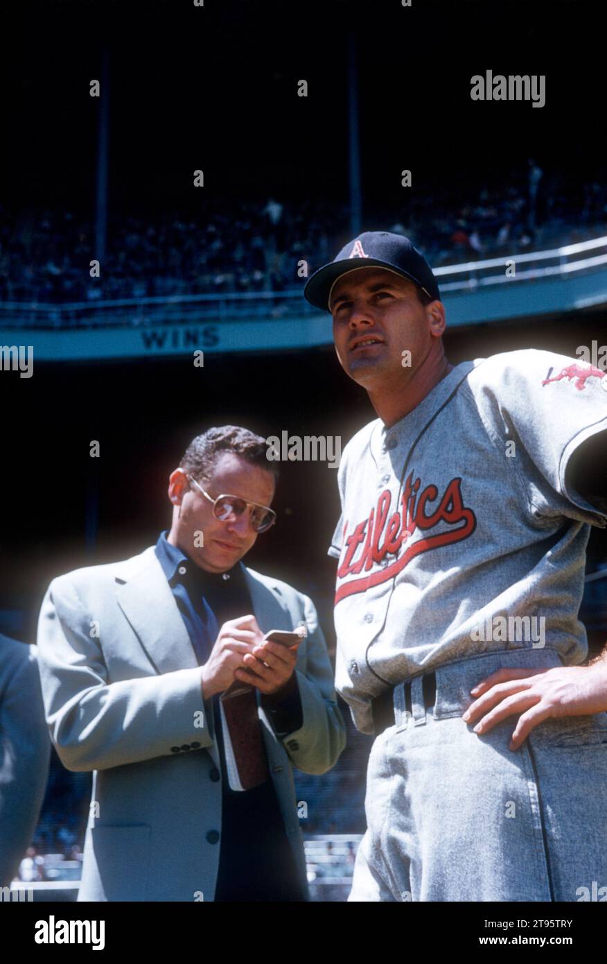 BRONX, NY - MAY 15: Gus Zernial #30 of the Kansas City Athletics poses ...
