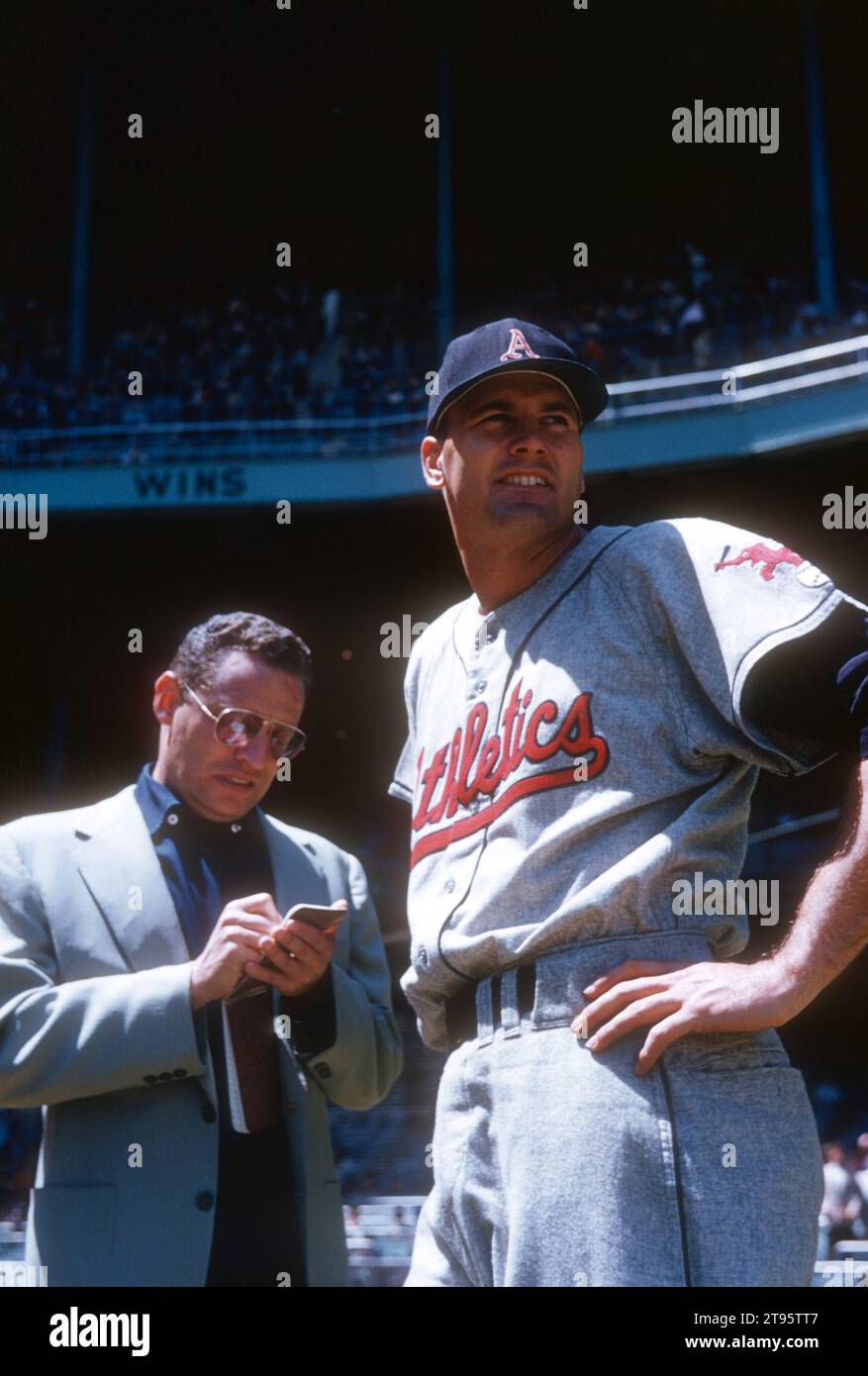 BRONX, NY - MAY 15: Gus Zernial #30 of the Kansas City Athletics poses ...