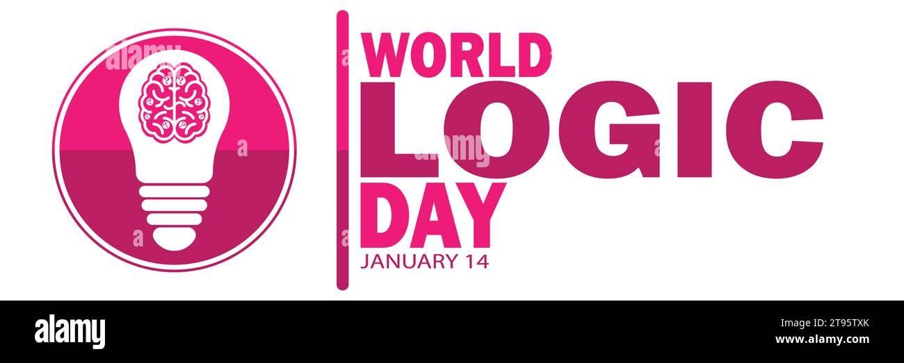 World Logic Day. January 14. Holiday concept. Template for background, banner, card, poster with ...