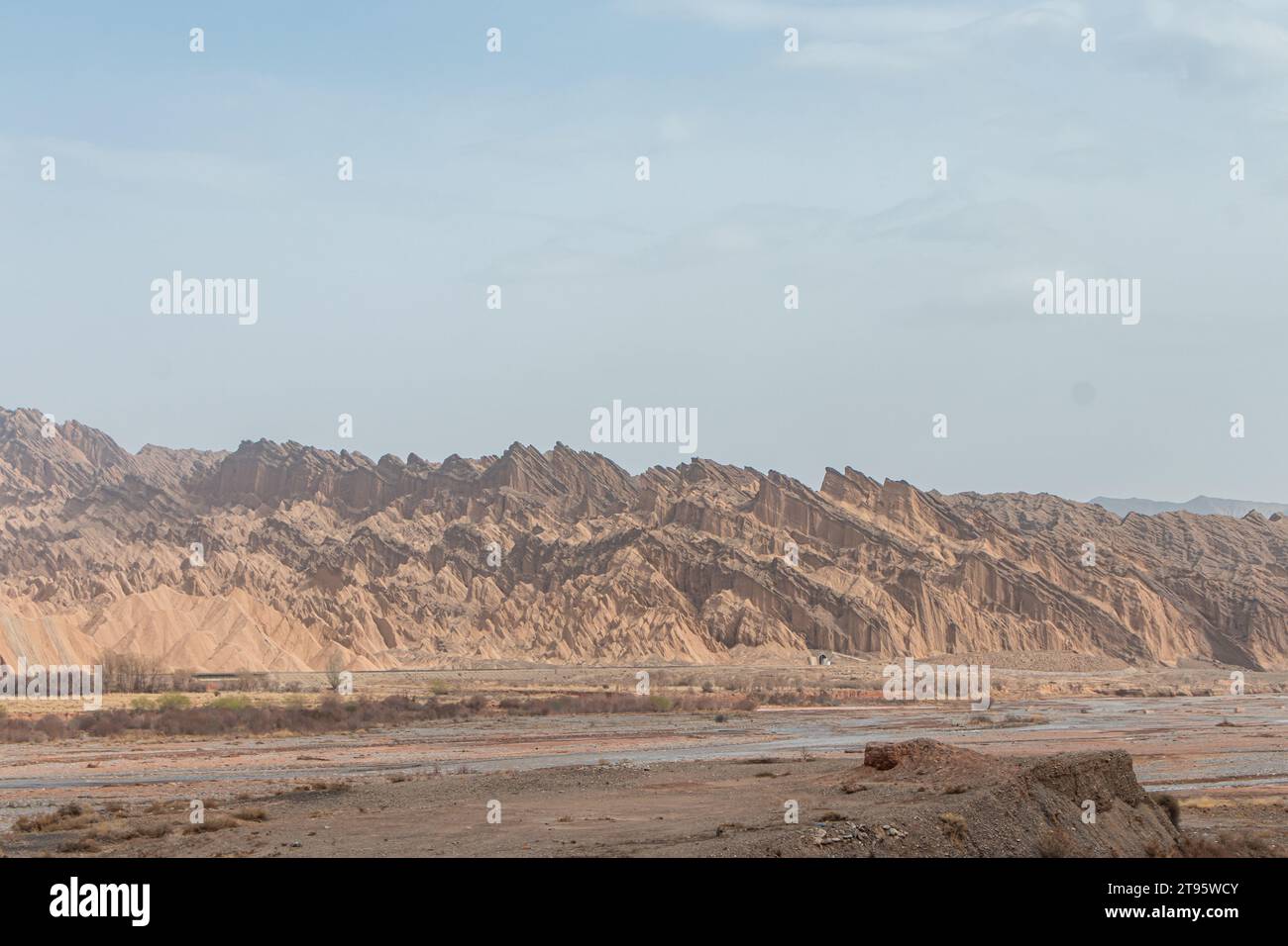 The arid desert in Xinjiang, western China Stock Photo - Alamy