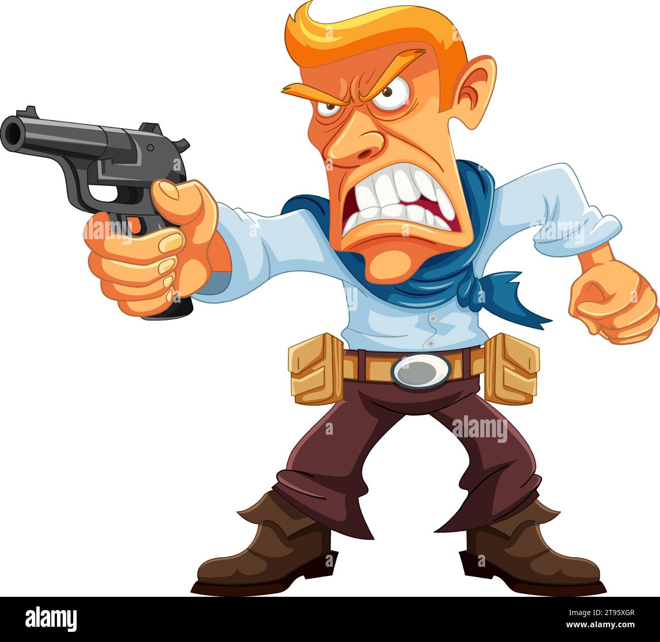 Angry cowboy gun Cut Out Stock Images & Pictures - Alamy