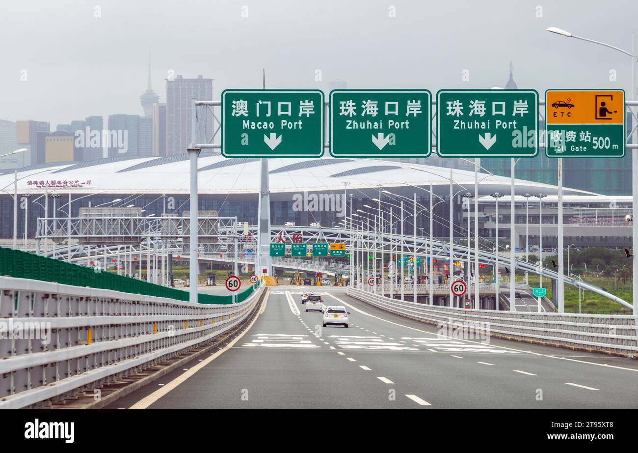 The new Hong Kong, Zhuhai and Macao bridge and tunnel system which is ...