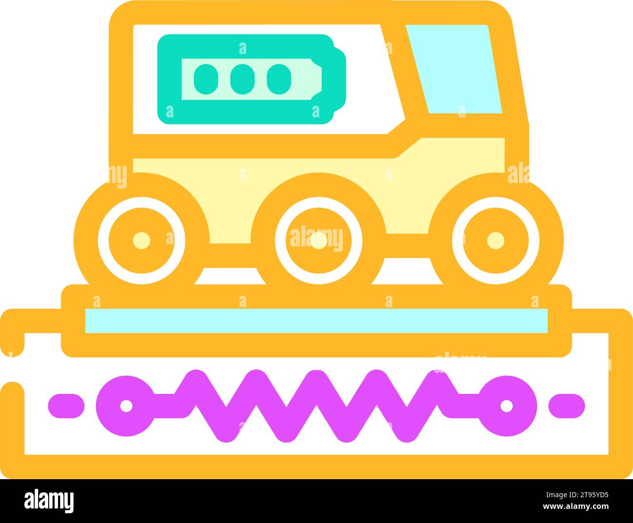 drone charging autonomous delivery color icon vector illustration Stock ...