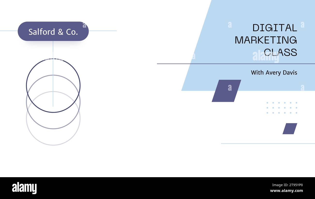 Blue Minimalist Geometric Shape Digital Marketing Class Zoom Virtual ...