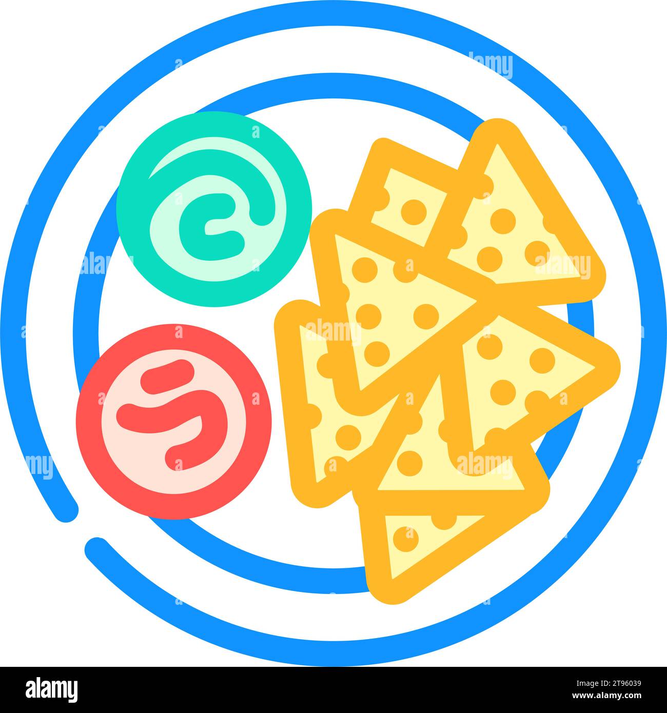 tortilla chips mexican cuisine color icon vector illustration Stock ...