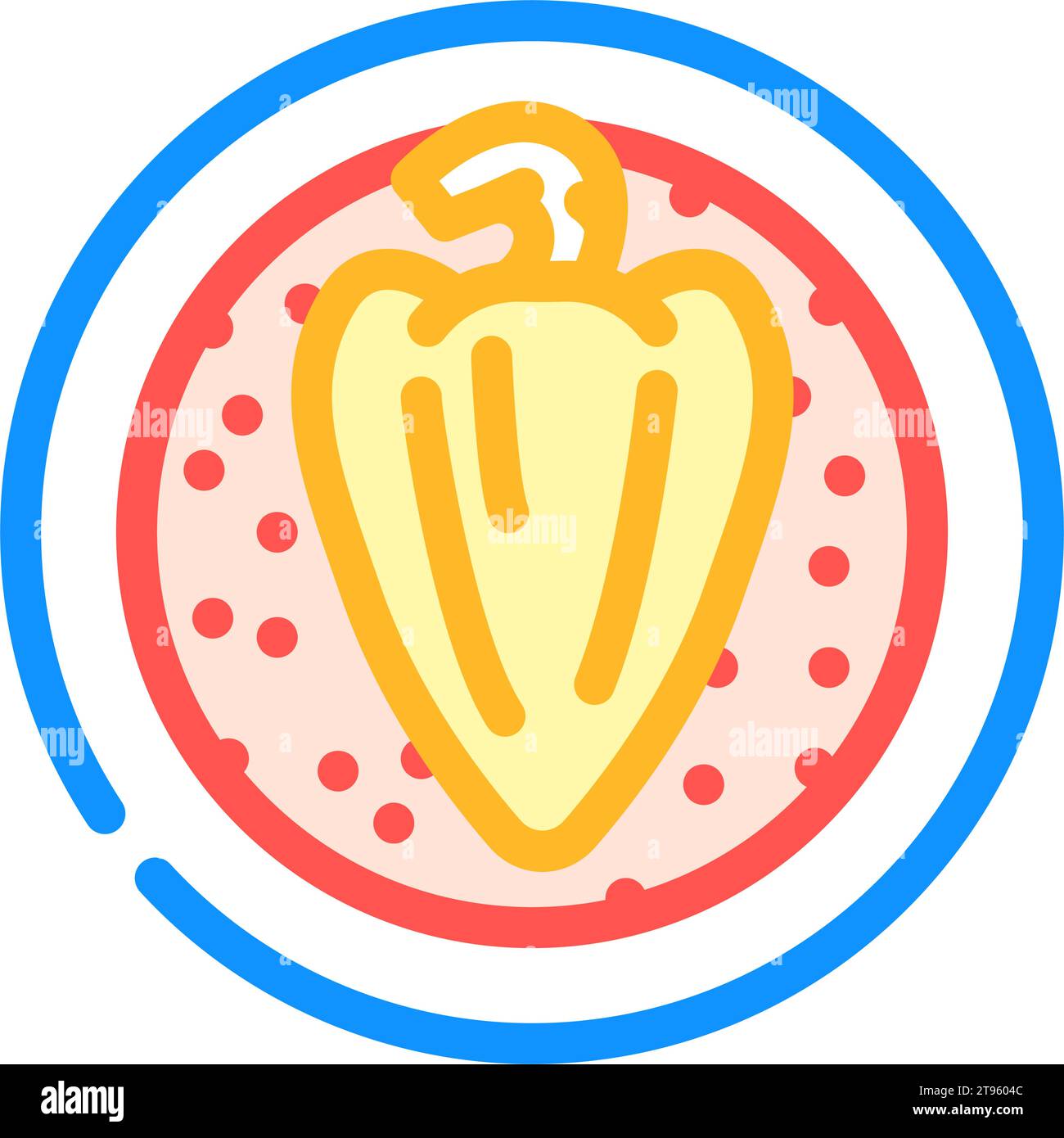 chiles rellenos mexican cuisine color icon vector illustration Stock ...