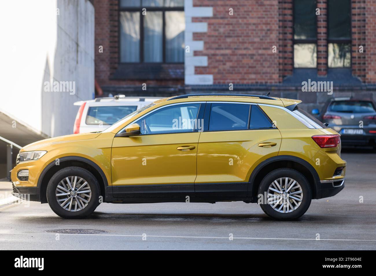 RIGA, LATVIA. 2nd July 2023. Selective focus photo. VW T-ROC vehicle at ...