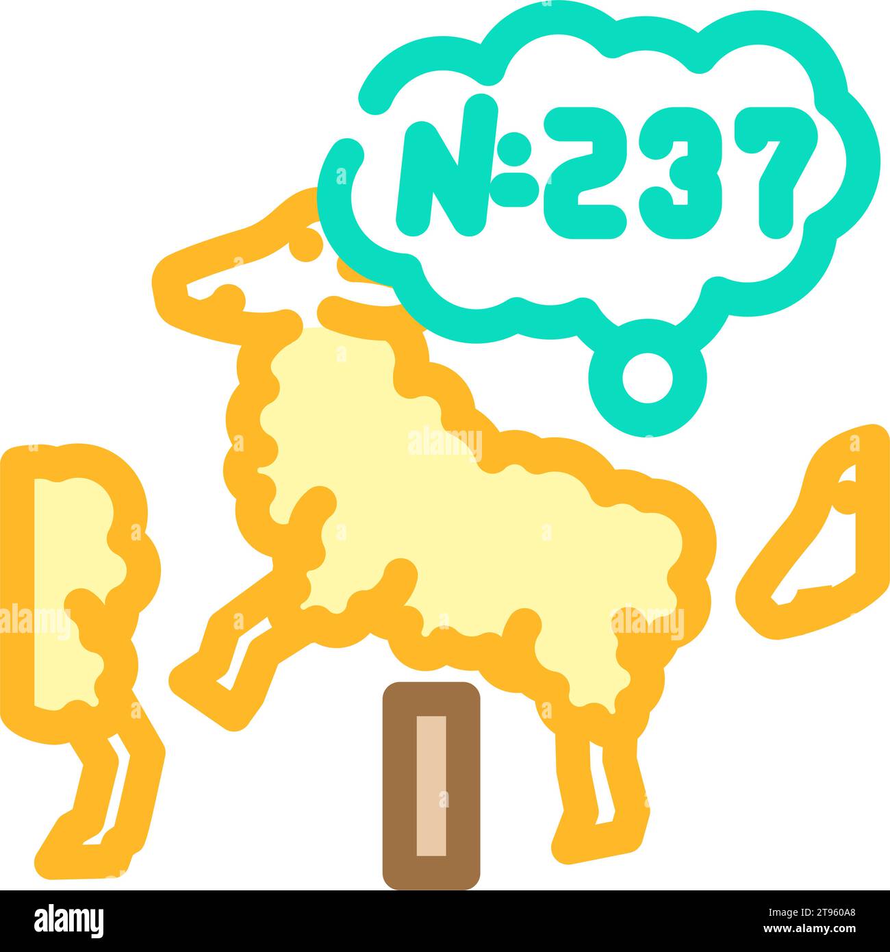 counting sheep sleep night color icon vector illustration Stock Vector ...